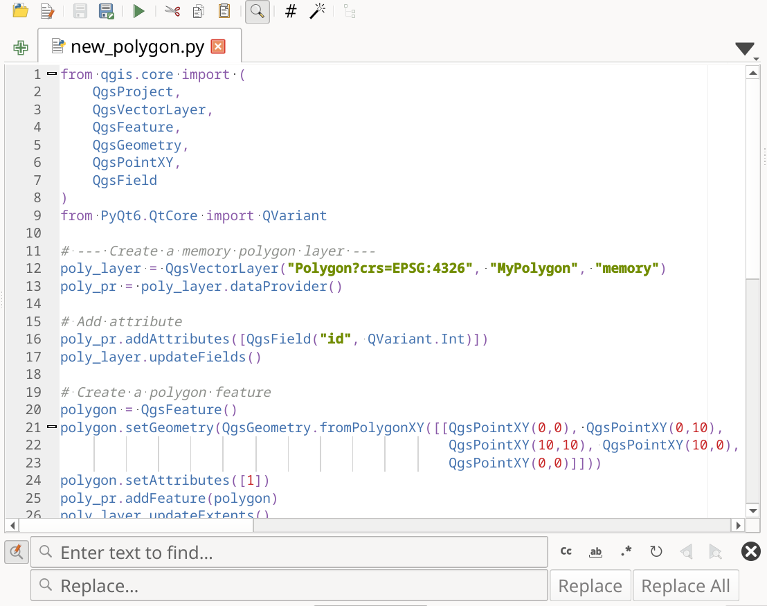 25.3. Console python di GIS — Documentazione QGIS Documentation