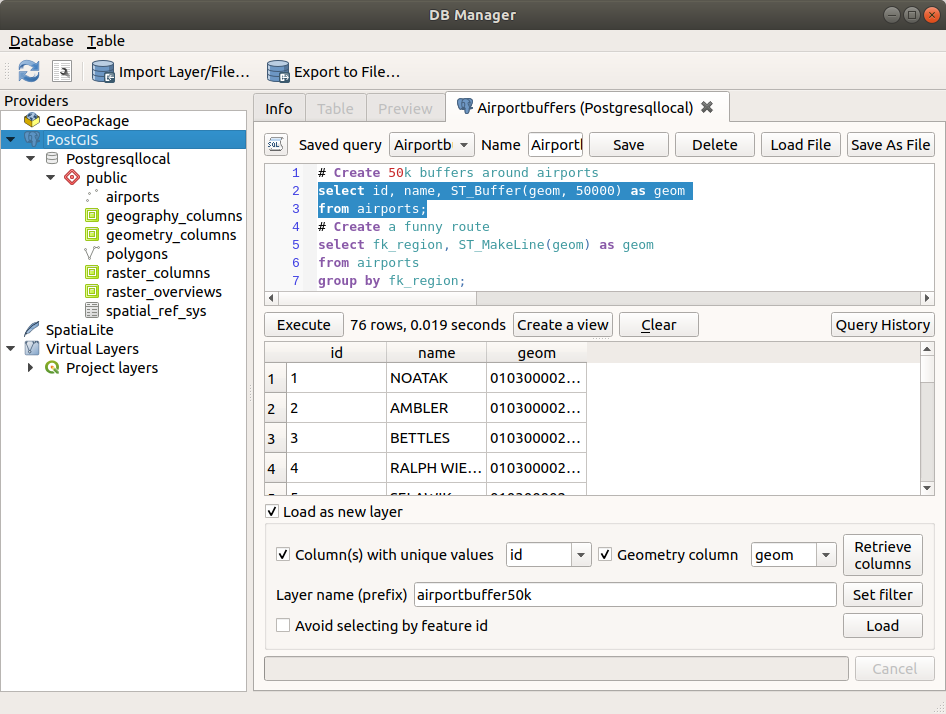 24.2.2. DB Manager Plugin — QGIS Documentation documentation