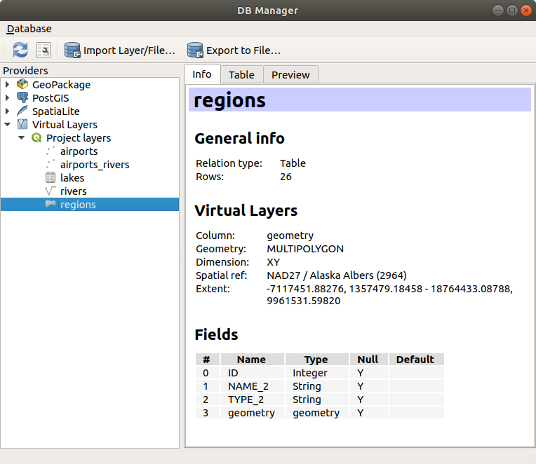 24.2.2. DB Manager Plugin — QGIS Documentation documentation