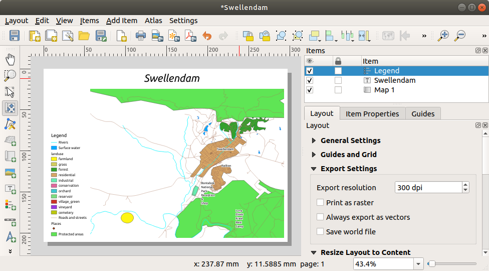 41 수업 인쇄 조판 사용하기 — Qgis Documentation 문서