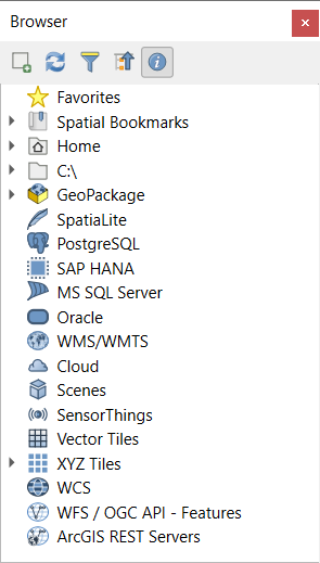 4. El panel Navegador — documentación de QGIS Documentation