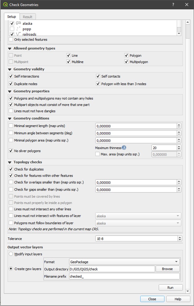 24.2.4. Geometry Checker Plugin — QGIS Documentation documentation