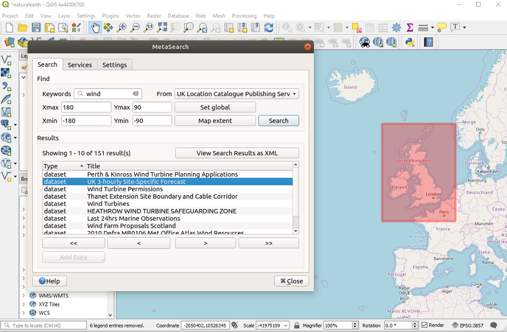 24.2.6. MetaSearch Catalog Client — QGIS Documentation documentation