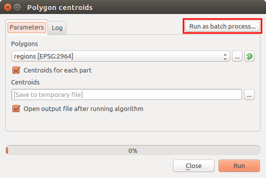 22.6. The batch processing interface — QGIS Documentation documentation