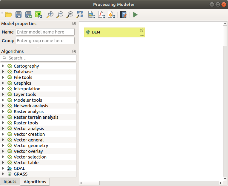 22.5. The graphical modeler — QGIS Documentation documentation