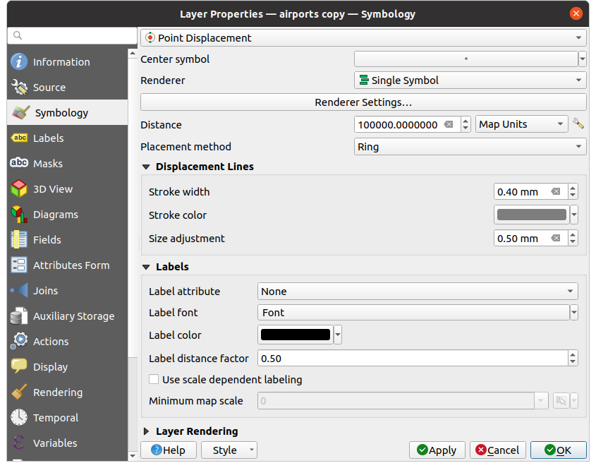 12.1. The Vector Properties Dialog — Dokumentace pro QGIS Documentation
