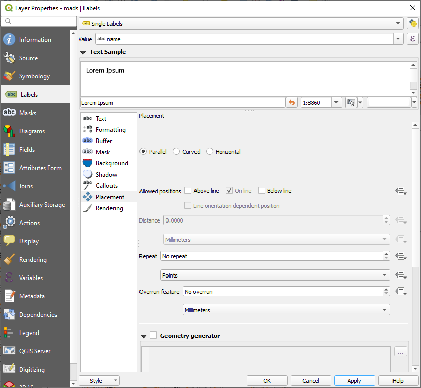 3.2. Lección: Etiquetas — documentación de QGIS Documentation